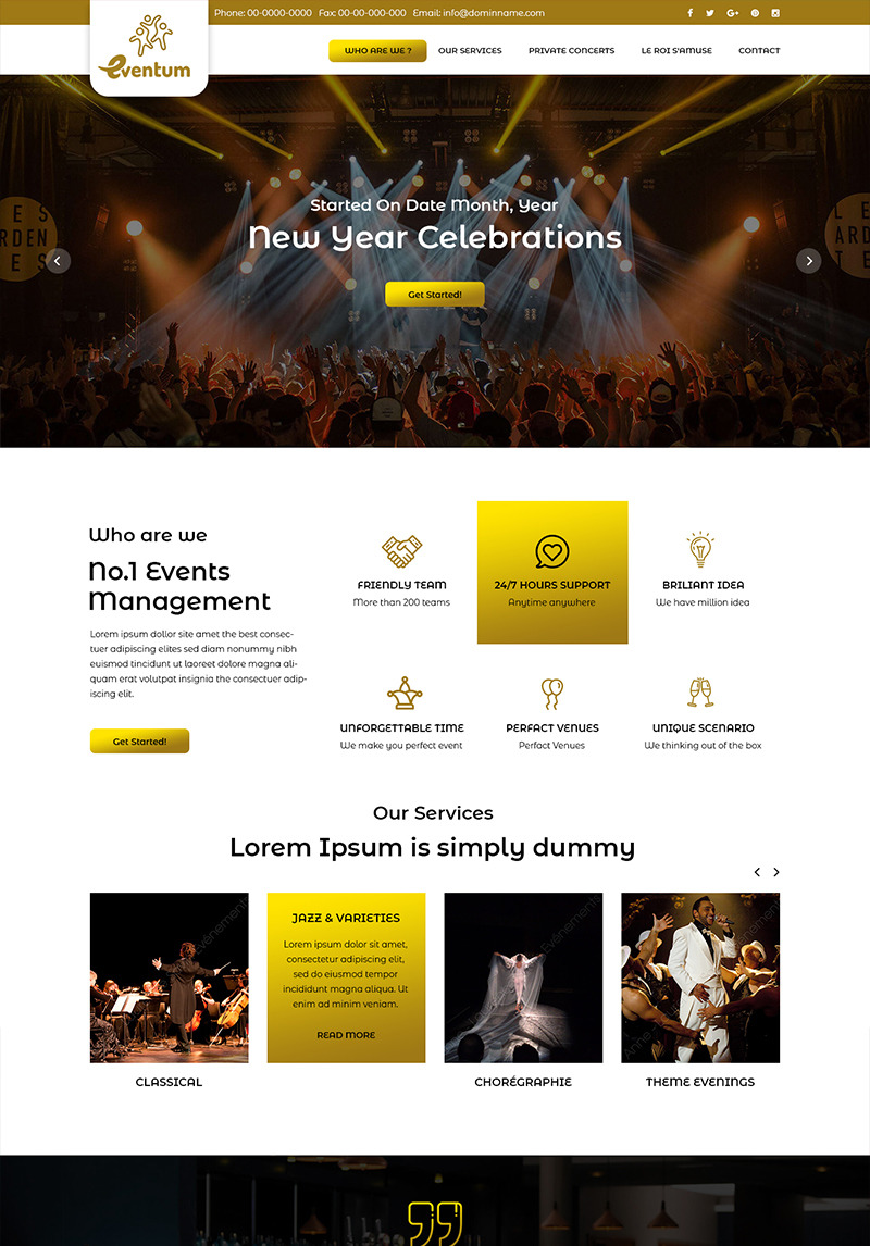 Eventum Event Management PSD Template 82527