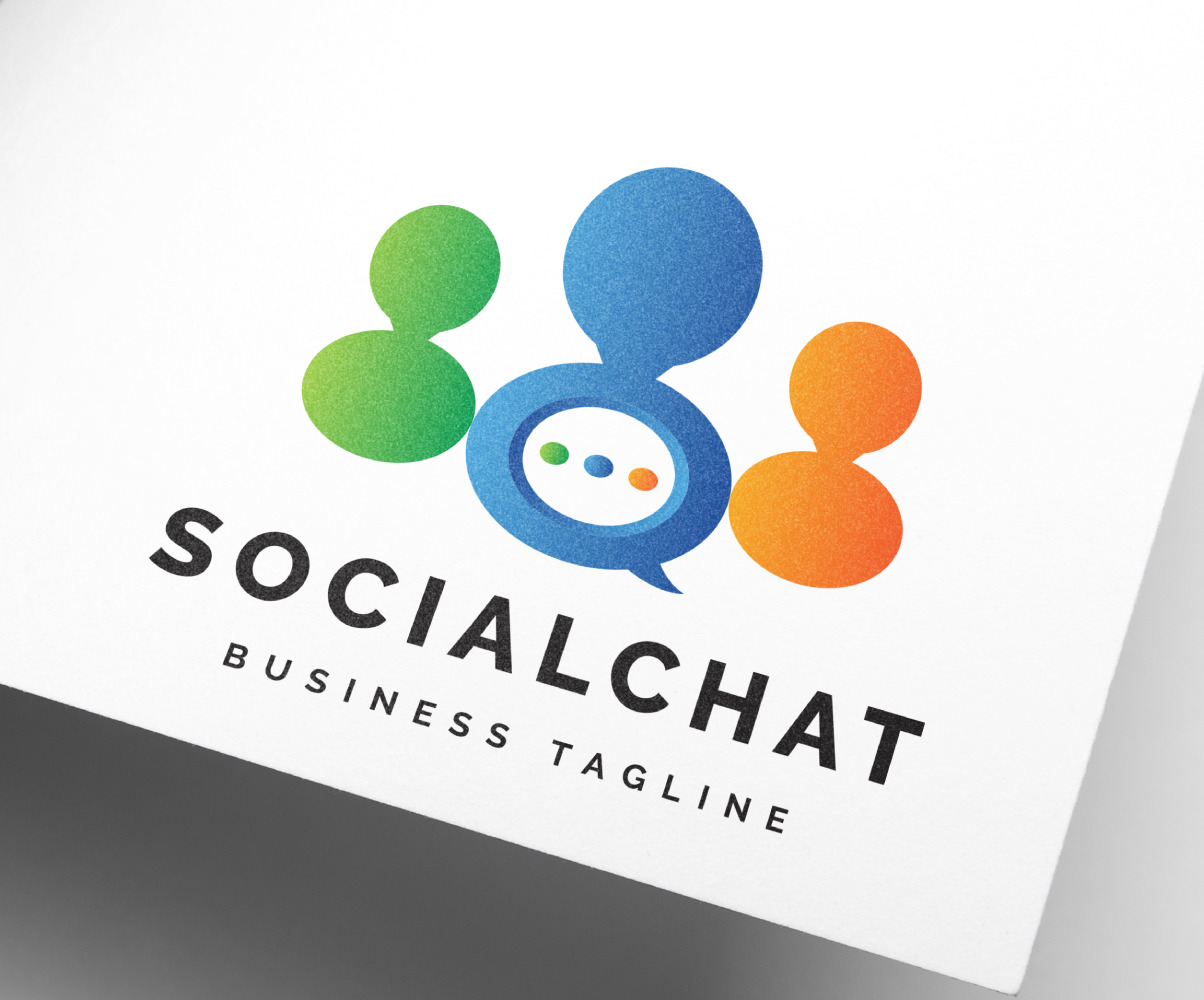 Social Chat Communication Logo Template #82986