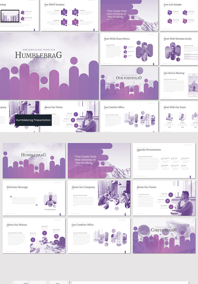 Humblebrag PowerPoint Template #83121