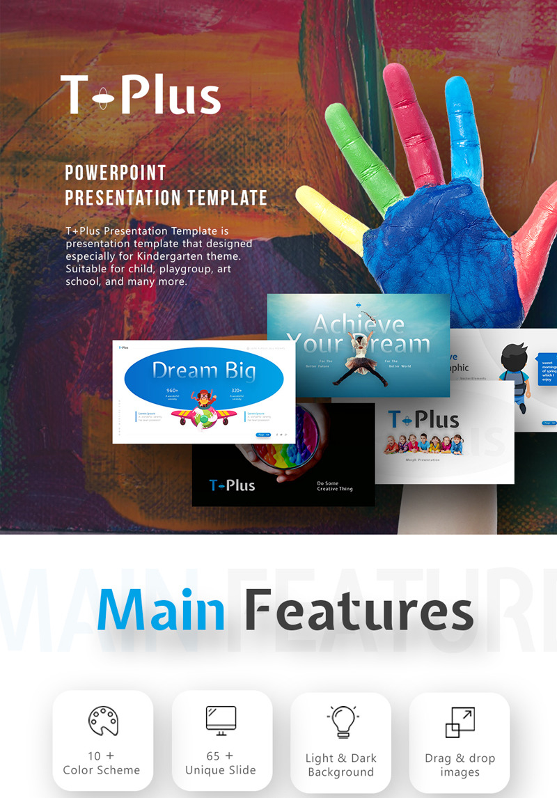 T-Plus Morph Creative PowerPoint Template #83157