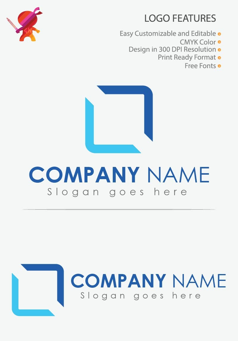 Blue Color IT Company Logo Template #83560