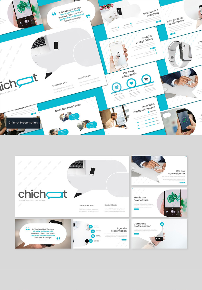 Chichat - PowerPoint Template #83784