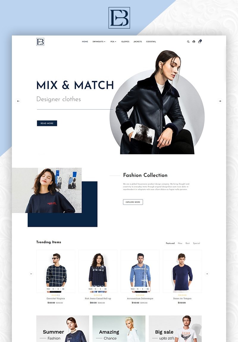 Eb Fashion Multistore OpenCart Template #83801