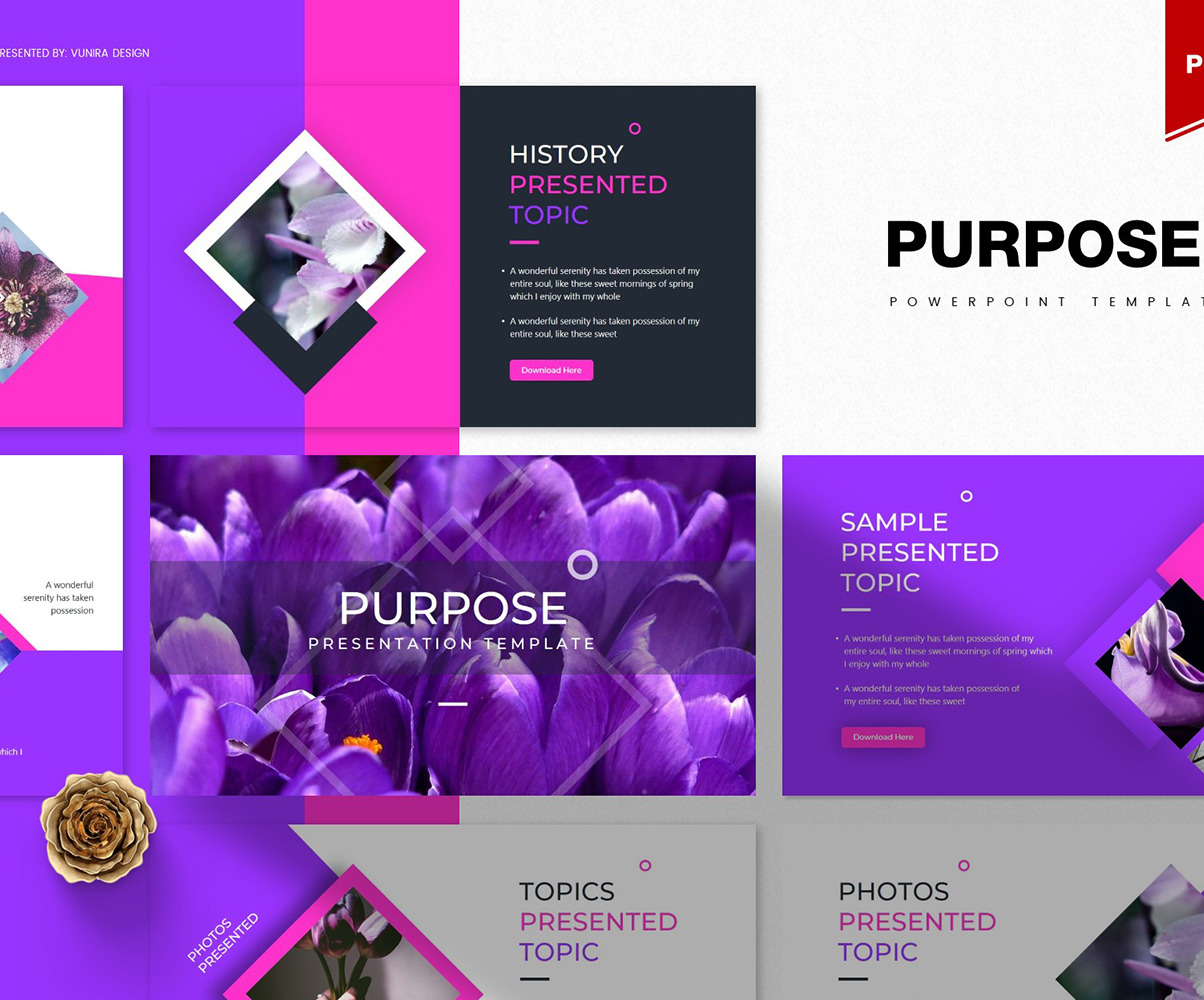Purpose PowerPoint Template 84328