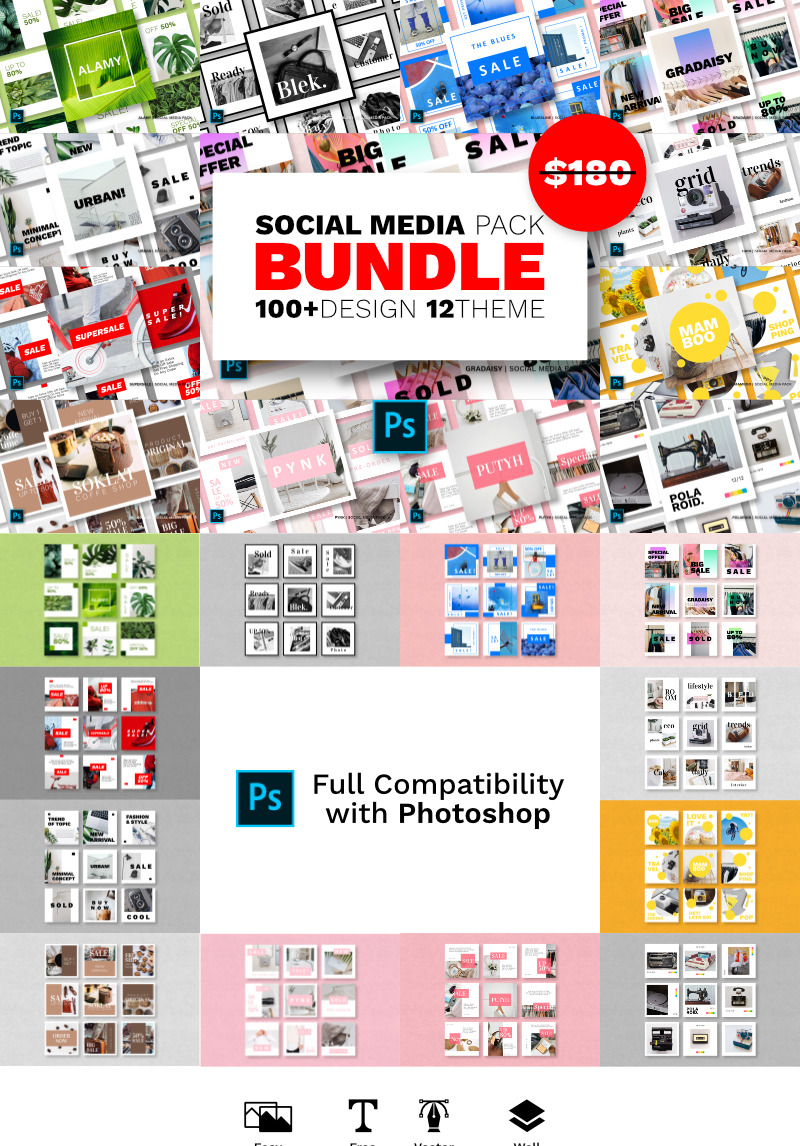 Instagram Design Bundle Social Media #85081