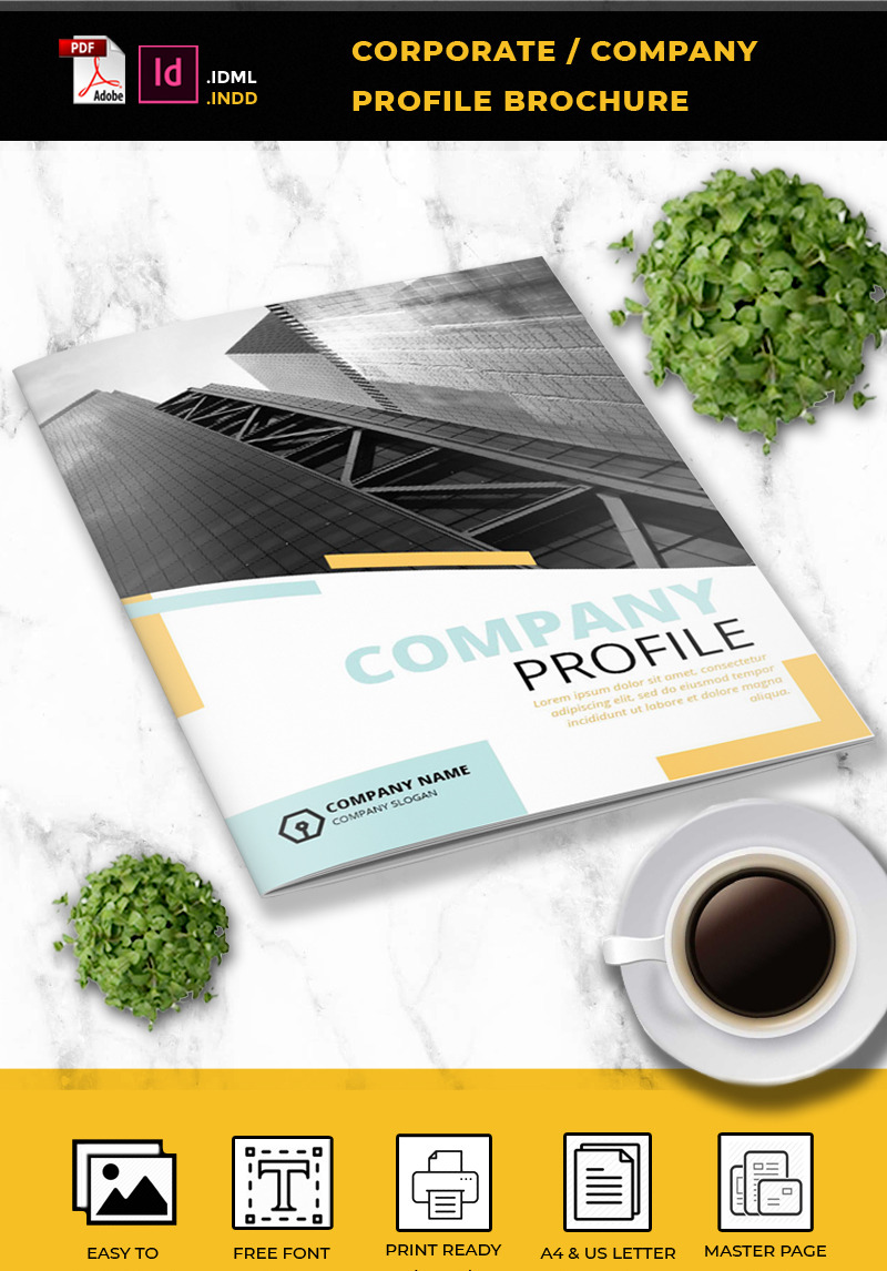 Company Profile Brochure A4 Vol. 02 Corporate Identity Template #85207