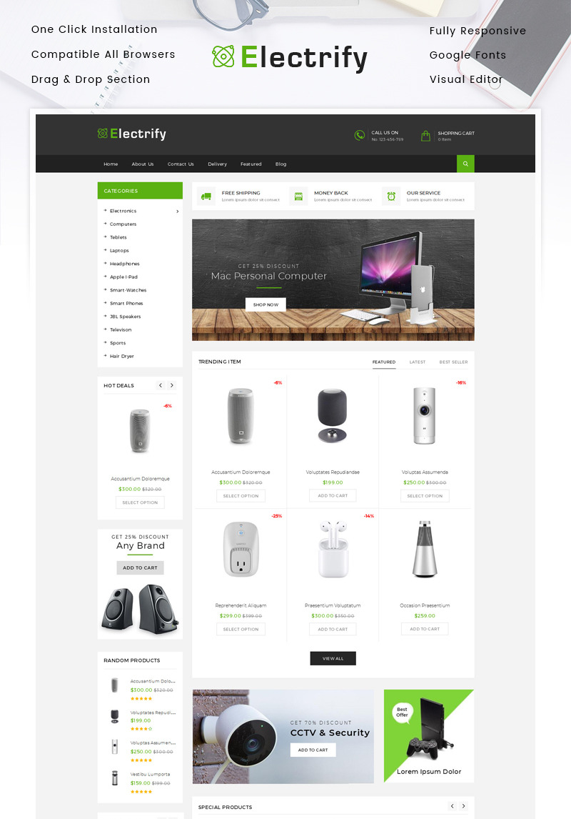 Electrify - Digital Store Shopify Theme #85332