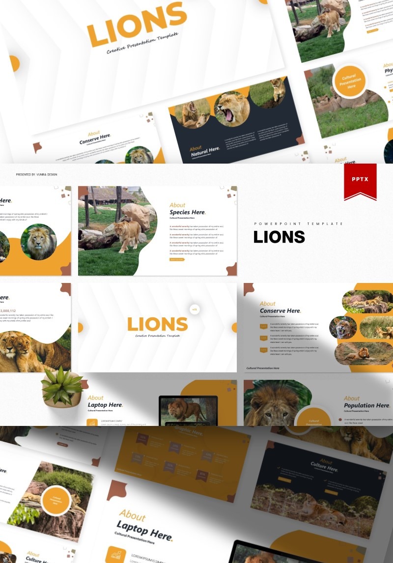Lions | PowerPoint Template #85516