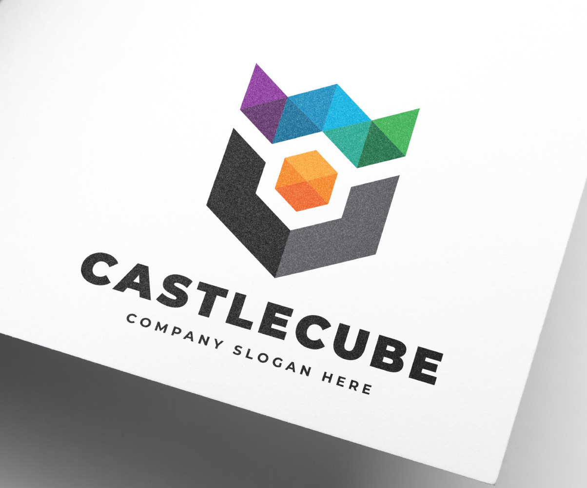 Creative Castle Cube Logo Template #85651