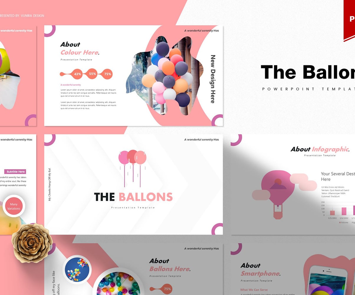 The Ballons | PowerPoint Template #85869