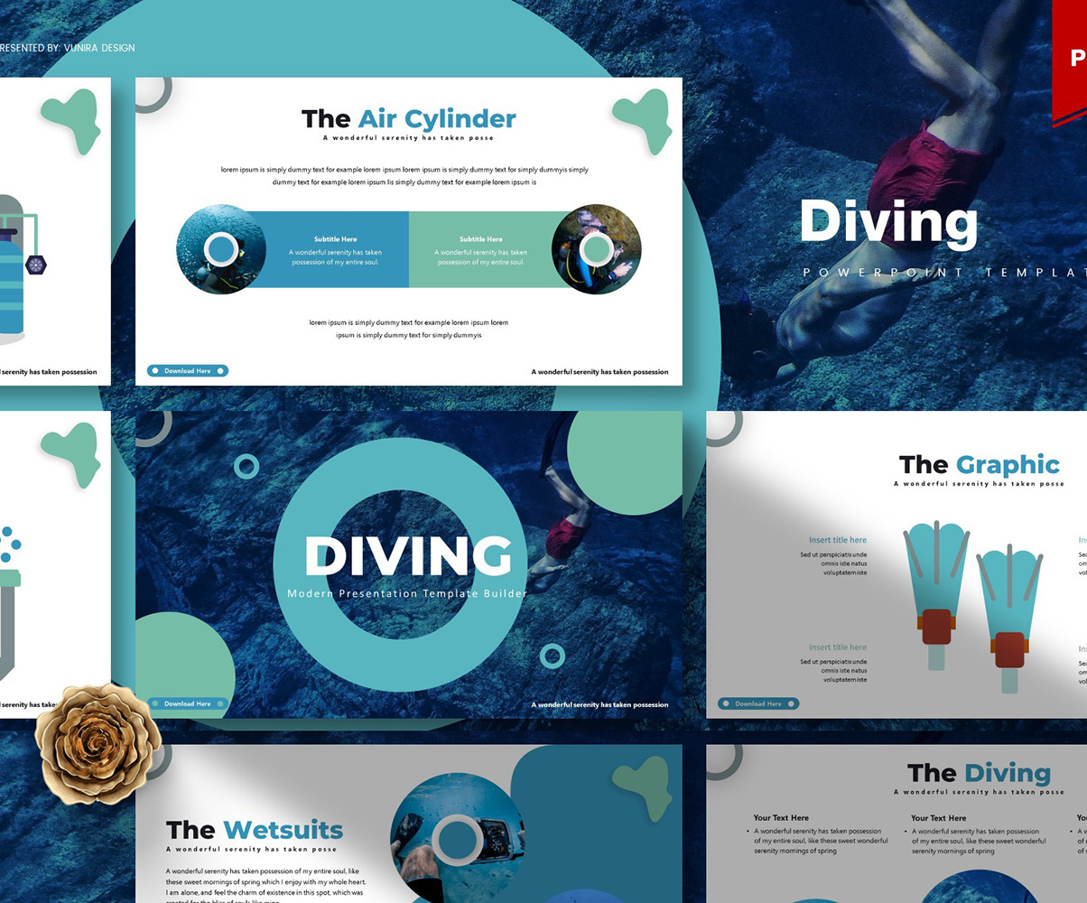 Diving | PowerPoint Template #86029