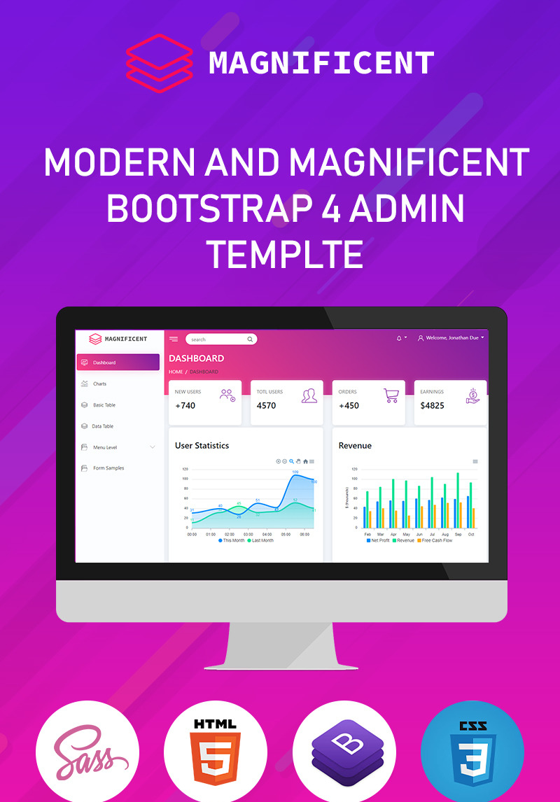 Magnificent Admin Template #86226