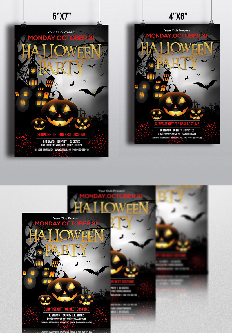 Halloween Party Flyer Corporate Identity Template #86315