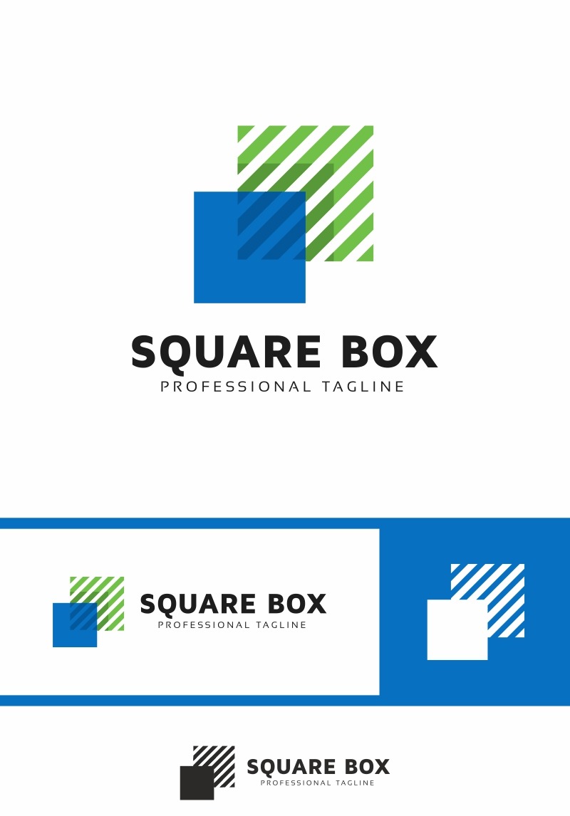 Square Box Invest Logo Template #86311