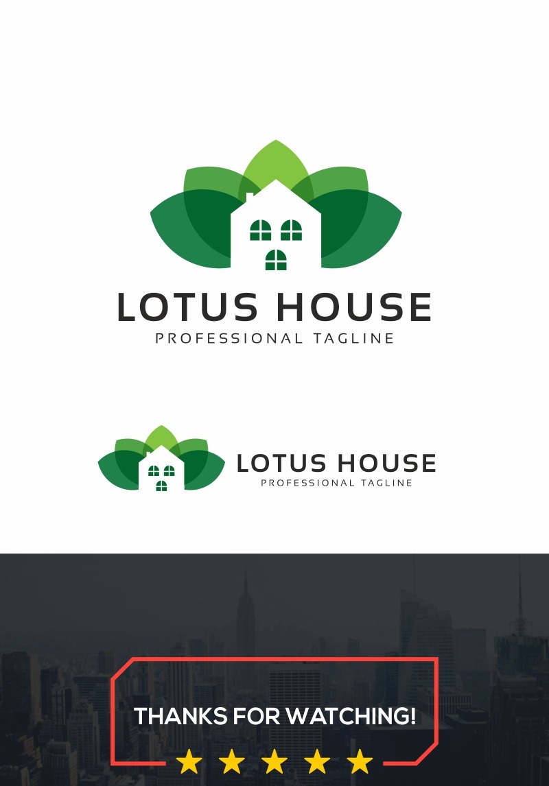 Lotus House Logo Template #86782
