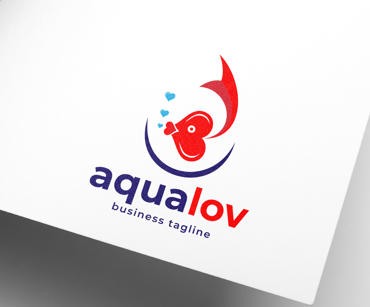 Lovely Fish Aquarium Logo Template #87356