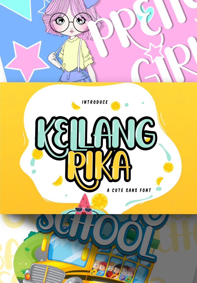 Kellang Rika | Cute Sans Font #87450