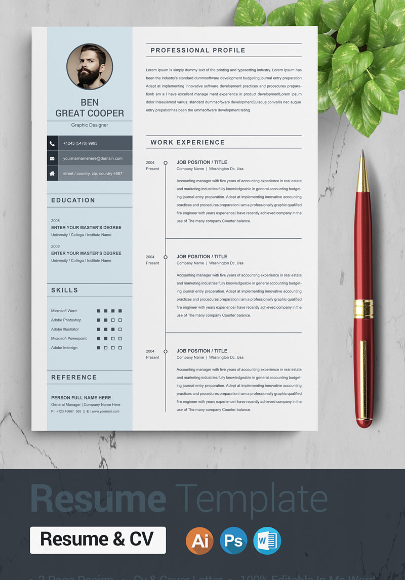 Ben Resume Template #87572