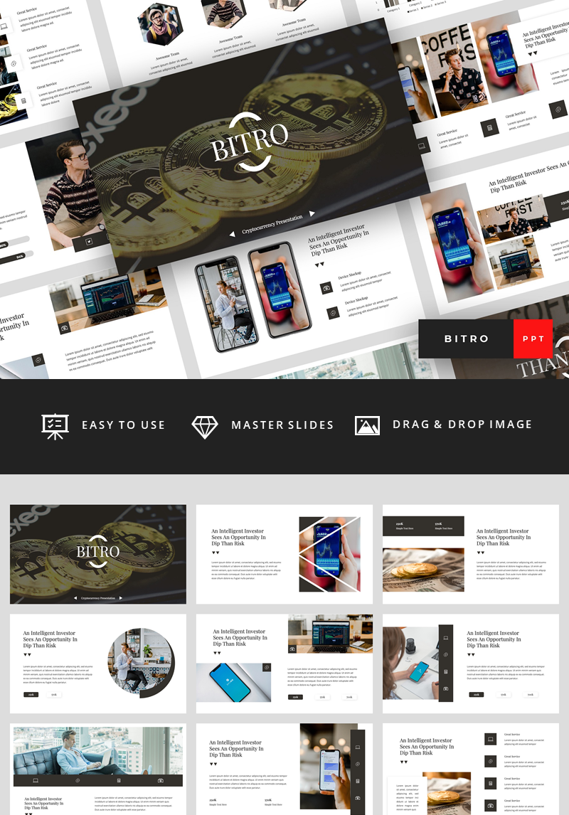 Bitro - Cryptocurrency Presentation PowerPoint Template