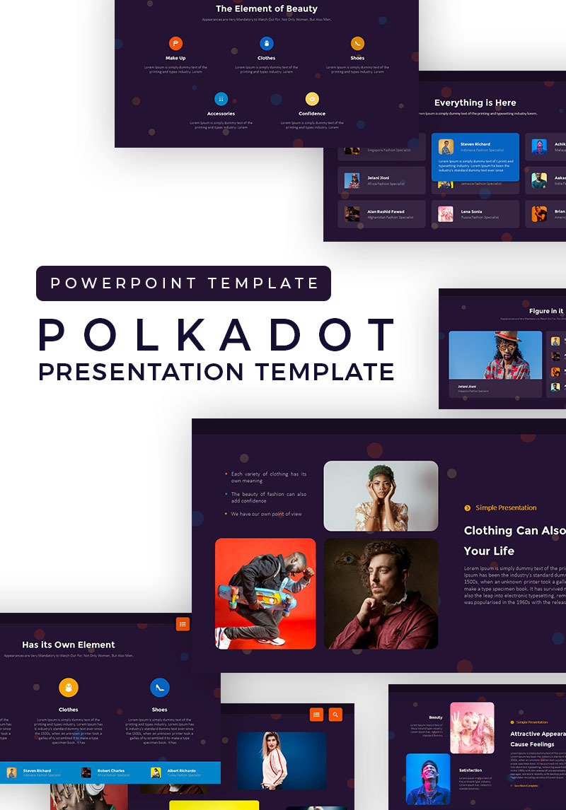 Polkadot PowerPoint Template #88102