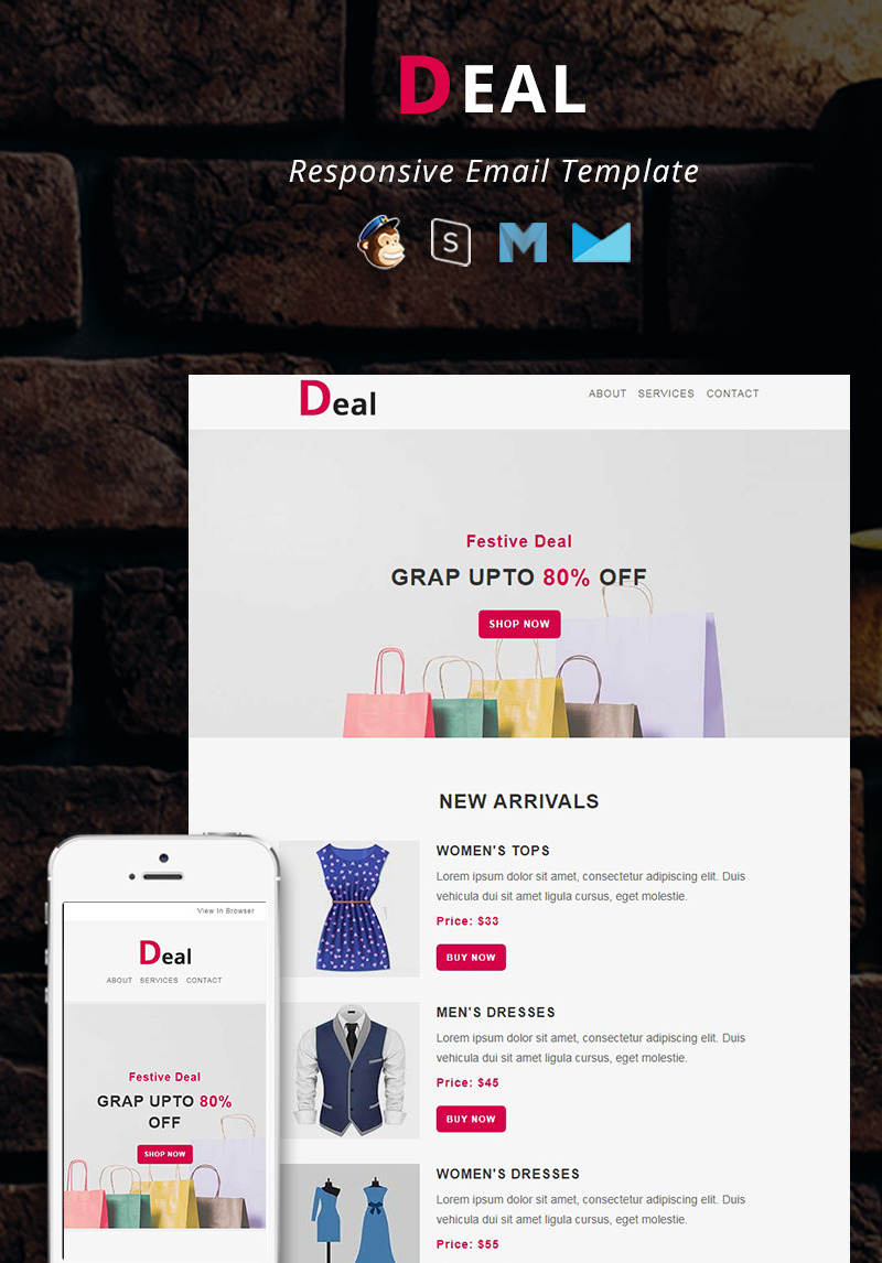 Deal - Responsive Email Newsletter Template #88385