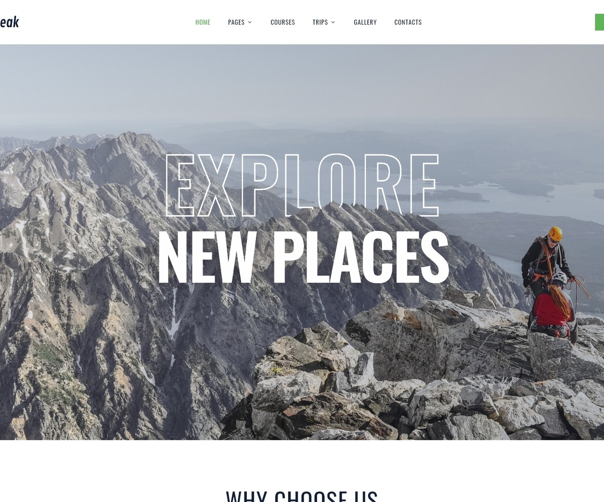 Peak Mountain Website Template