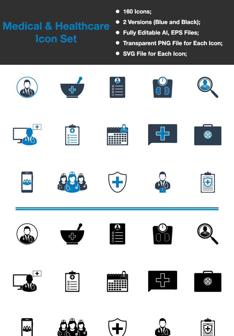 Medical & Healthcare - Premium Vector Iconset Template #88538