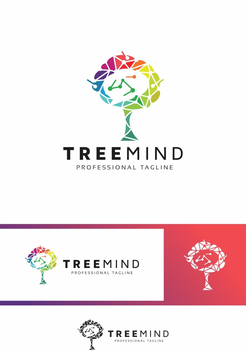 Tree Mind Logo Template #88515