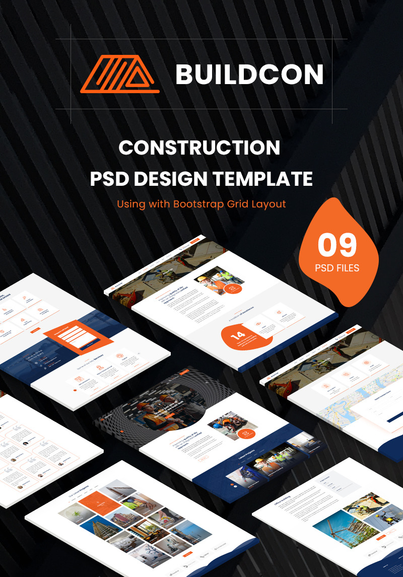 Buildcon - Construction PSD Template #88639