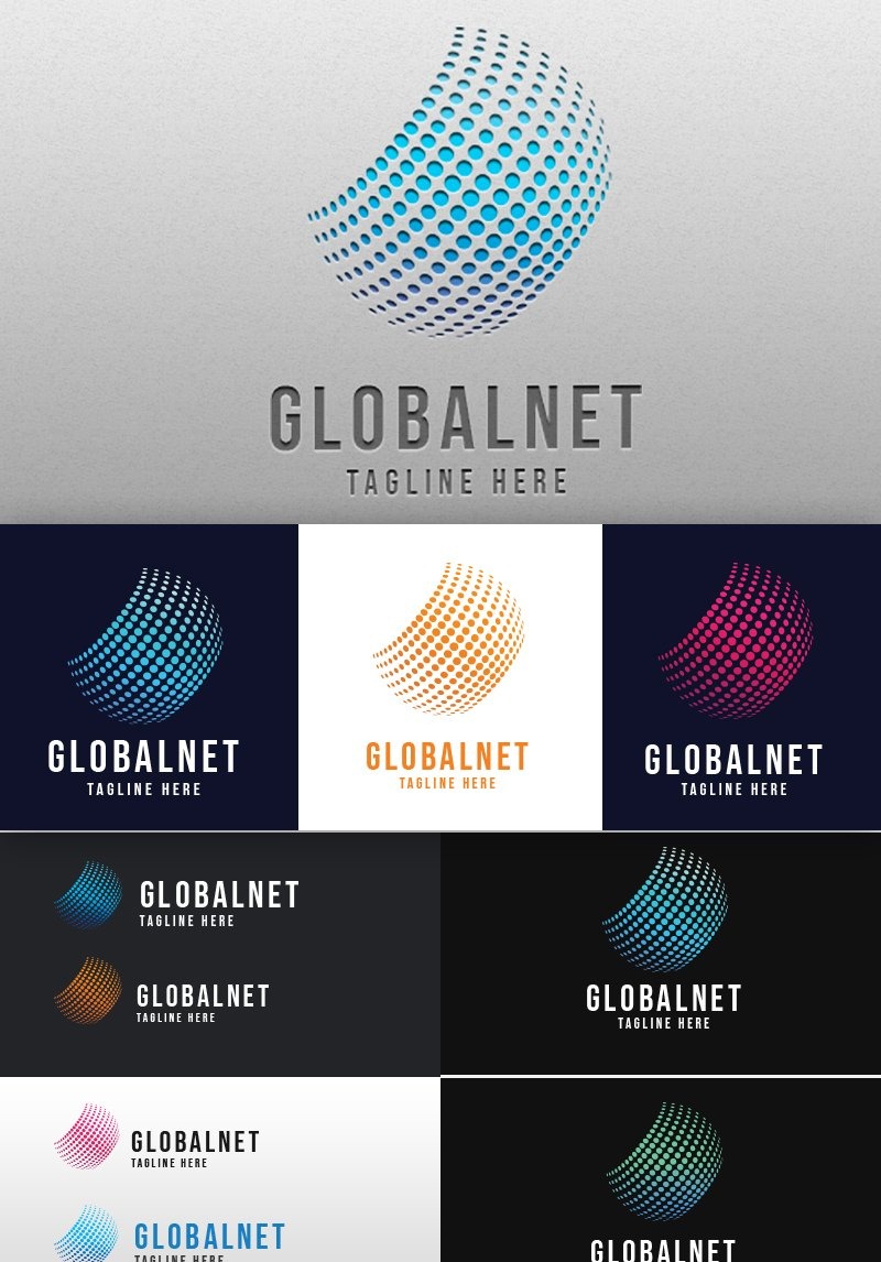 Globalnet Logo Template #89042 - TemplateMonster
