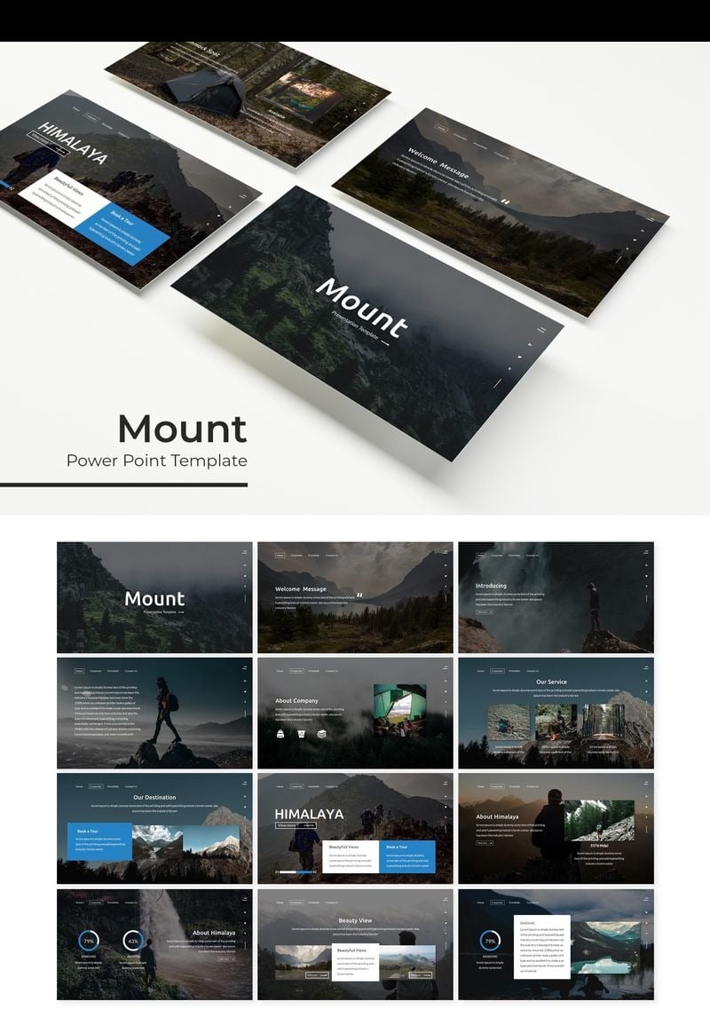 Mount PowerPoint Template #89694
