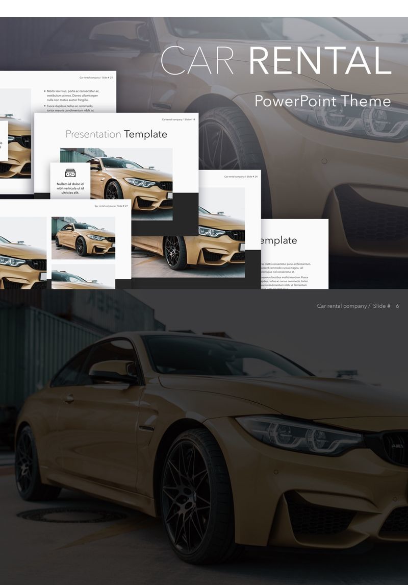 Car Rental PowerPoint Template #90086