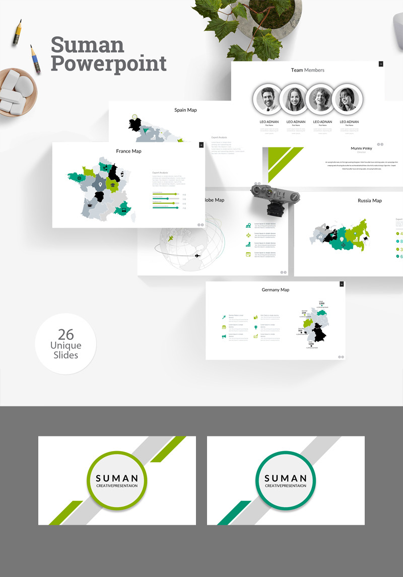 Suman Presentation PowerPoint Template #90088