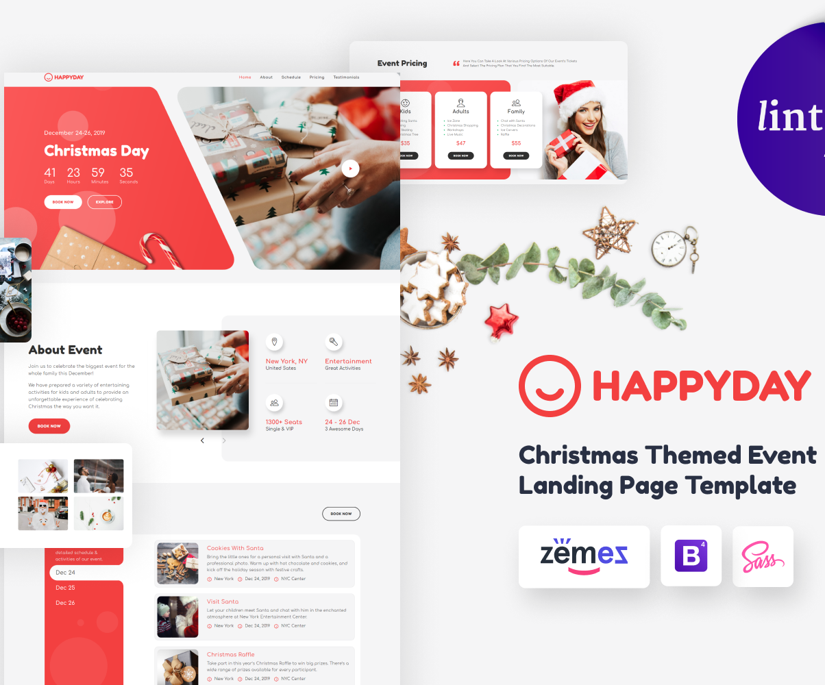 Christmas Themed Event Template