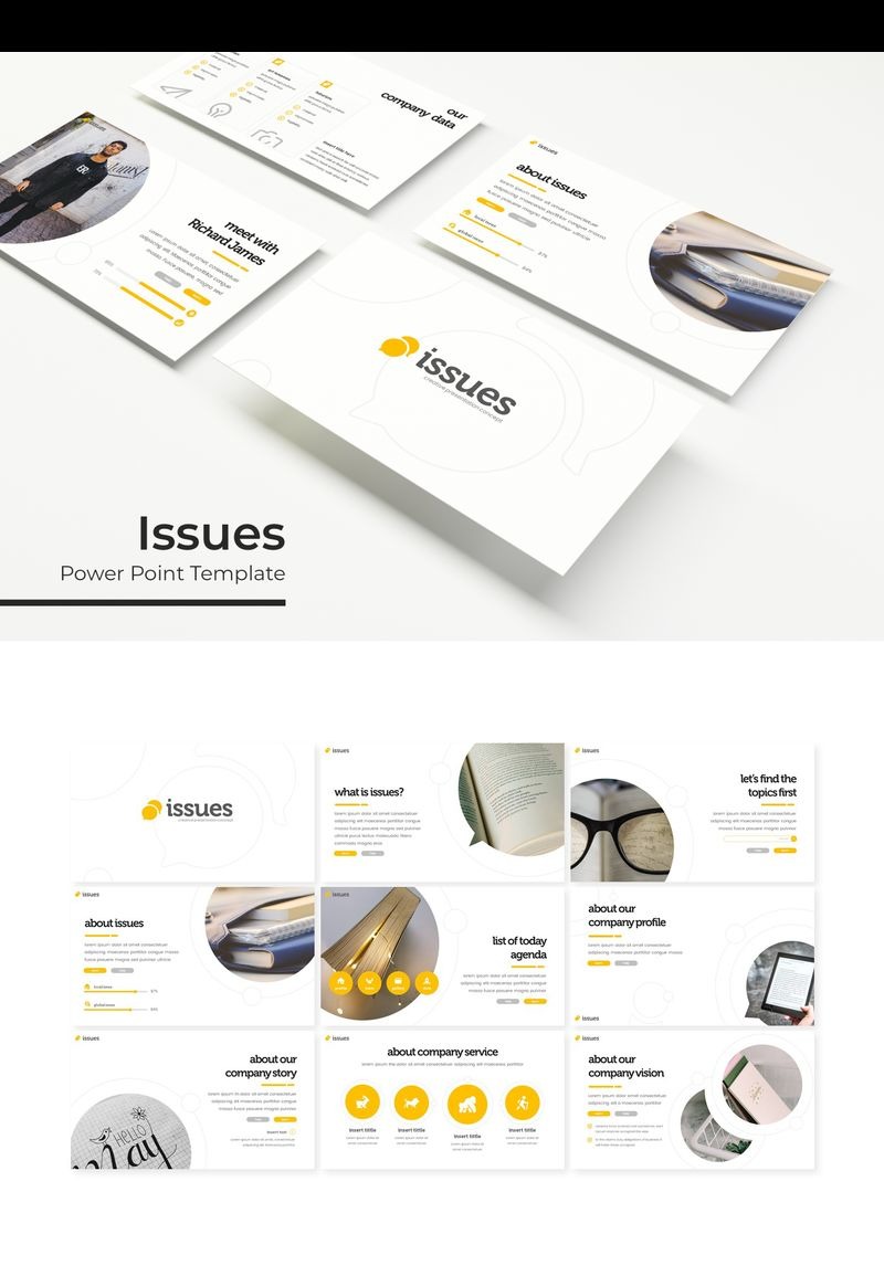 Issues PowerPoint Template #90385