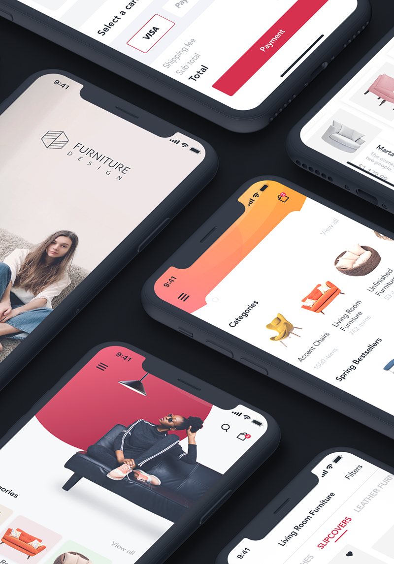 Furniture Design UI Kit UI Elements #90801