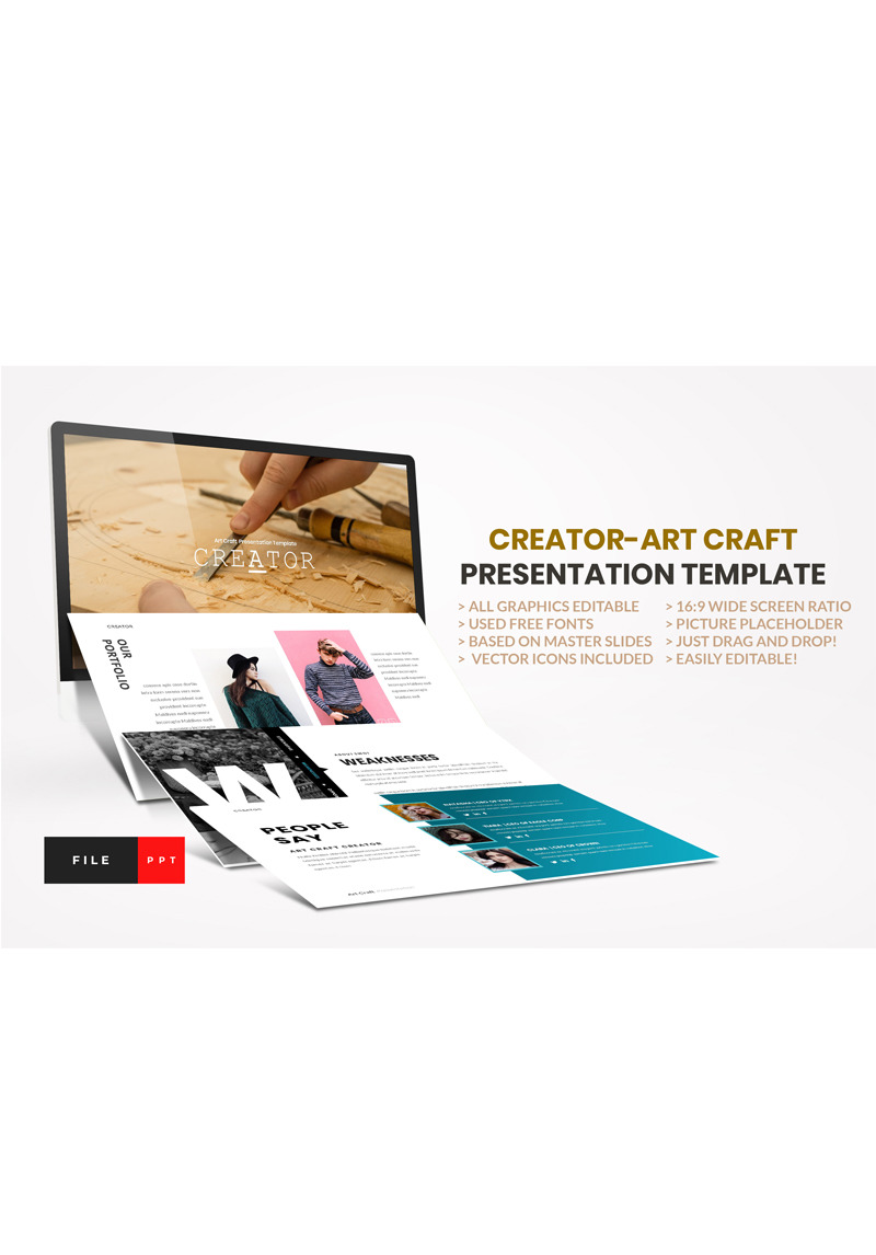 Creator-Art Craft PowerPoint Template #91115
