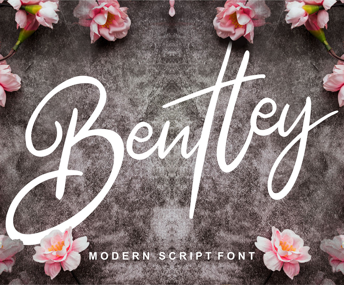 Bentley | Modern Script Font #91228