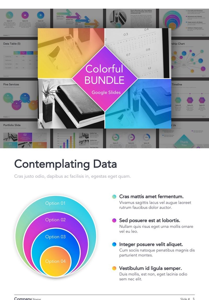 Colorful Bundle Google Slides #91457