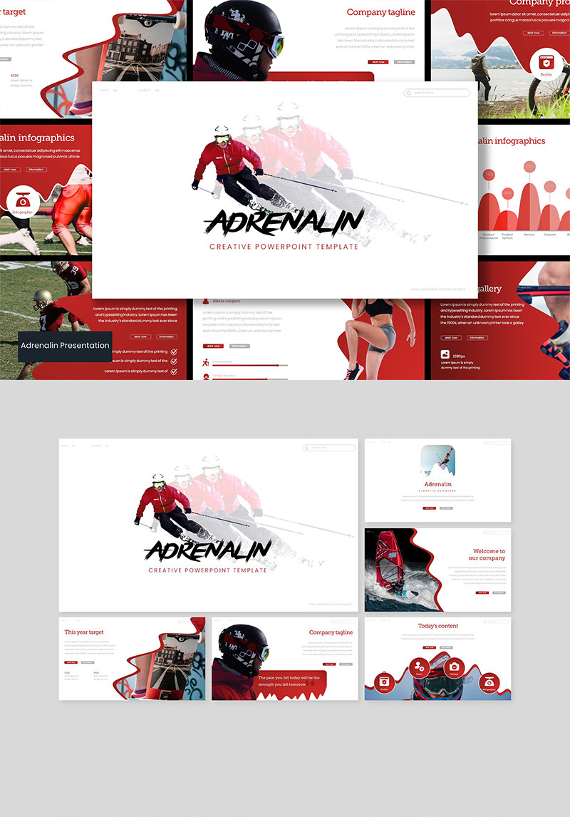 Adrenalin PowerPoint Template #91543