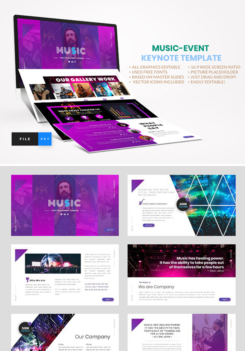 Music - Event Keynote Template #91570