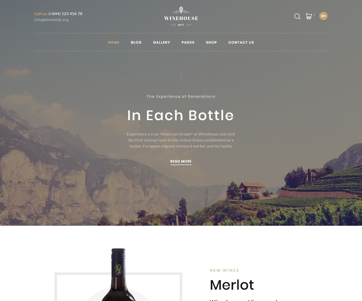 Online Wine Store Website Template - TemplateMonster