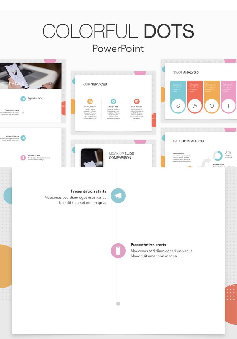 Colorful Dots PowerPoint Template #91630