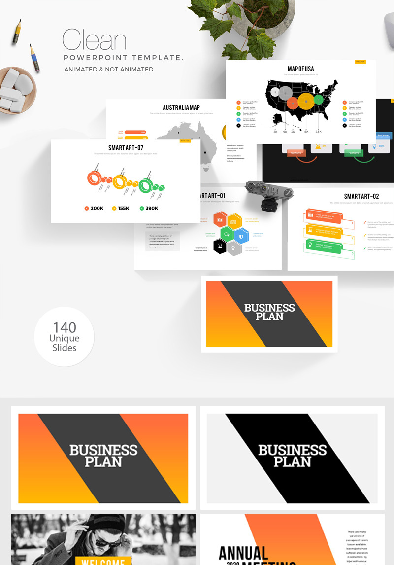 Business Plan Presentation PowerPoint Template #91730