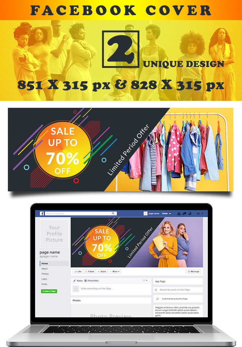 Fashion Store FB Timeline Cover Social Media #92086