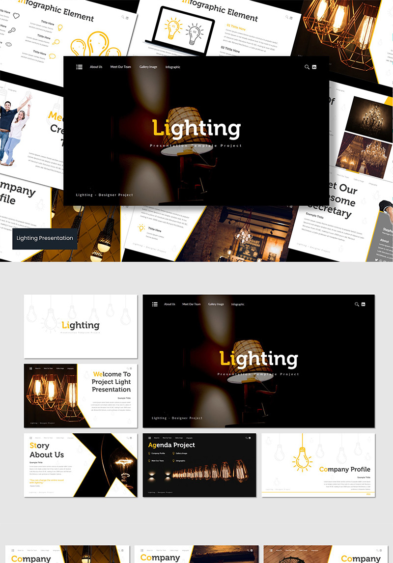 Lighting PowerPoint Template #92110