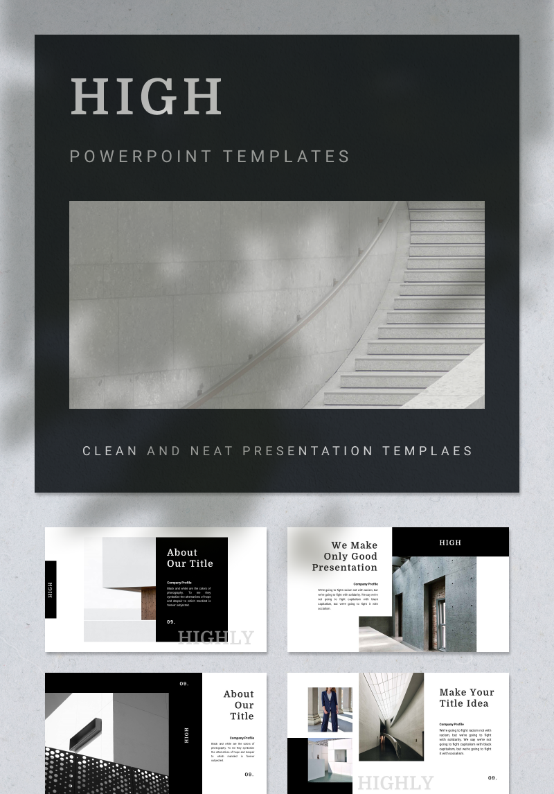 HIGH PowerPoint Template #92220
