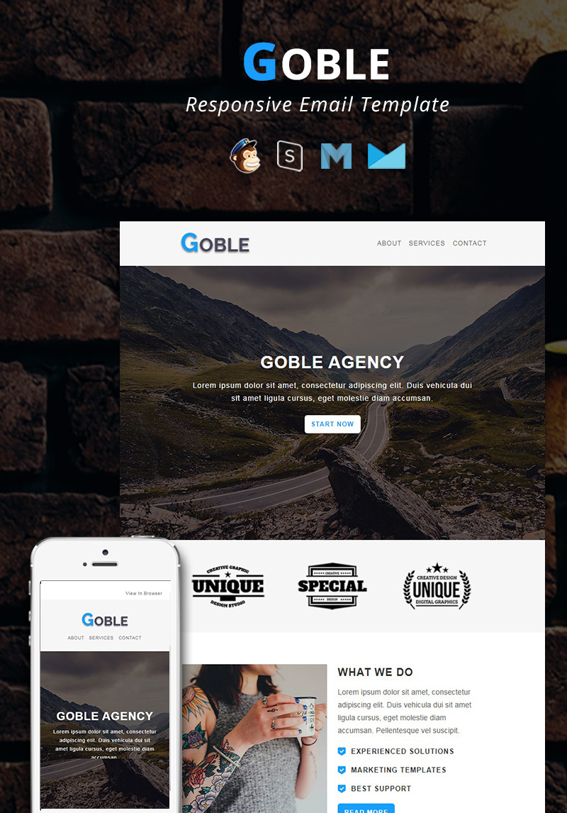 GOBLE - Corporate Responsive Email Newsletter Template #92769