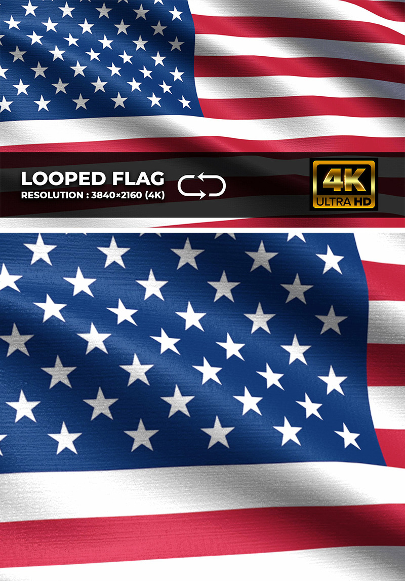 United States Looping Flag 4K Background #94585