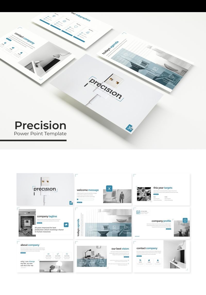 Precision PowerPoint Template #94716